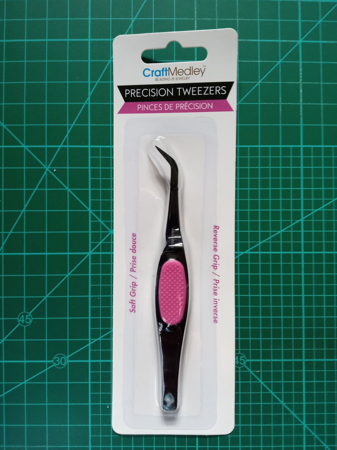 Precision Fine Point Tweezer, Needle Nose, Soft-grip With Reverse Grip ...