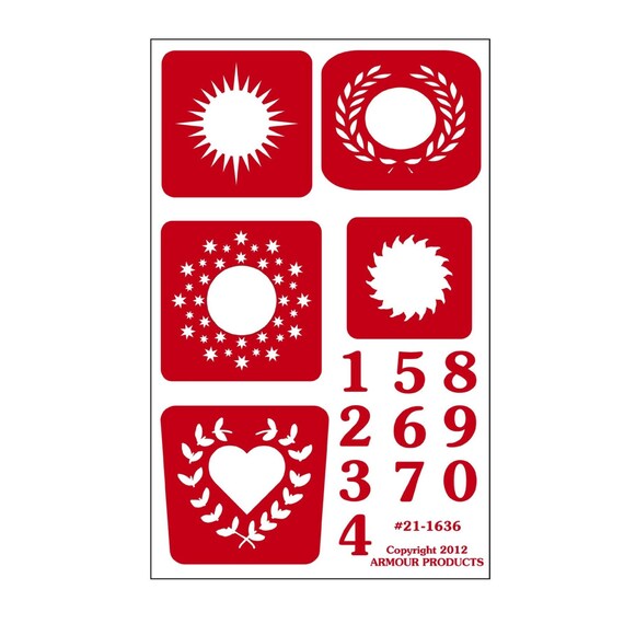 Reverse Numbers Template Stencil Lettering Guide Glass | Etsy
