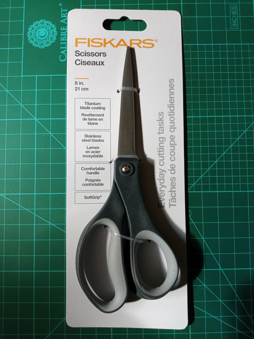 8 Inch Fiskars Softgrip Titanium Scissors; Ergonomic 8" Craft and ...