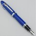Classic Heavy Blue Fountain Pen, Medium Nib Silver Trim Fountain Pen ...
