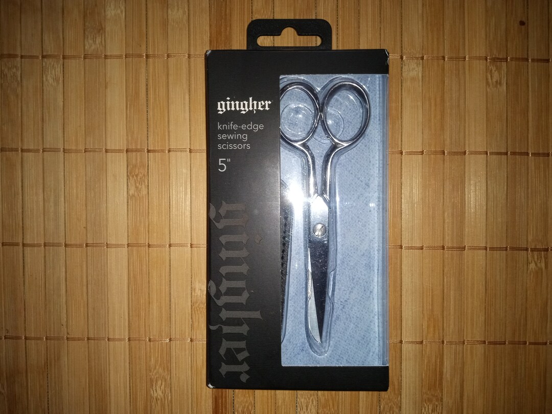 Gingher Fiskars 5 Inch Knife Edge Sewing Scissors, Shears, 220280-1101 ...