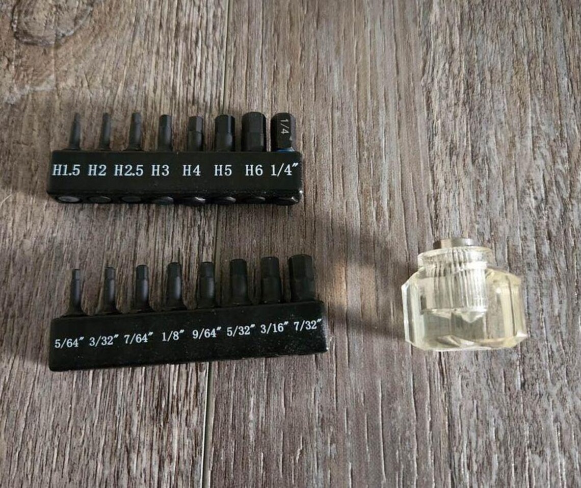 17 in 1 Mini Short Stubby Screwdriver, 16 Metric and SAE Hex Bits ...