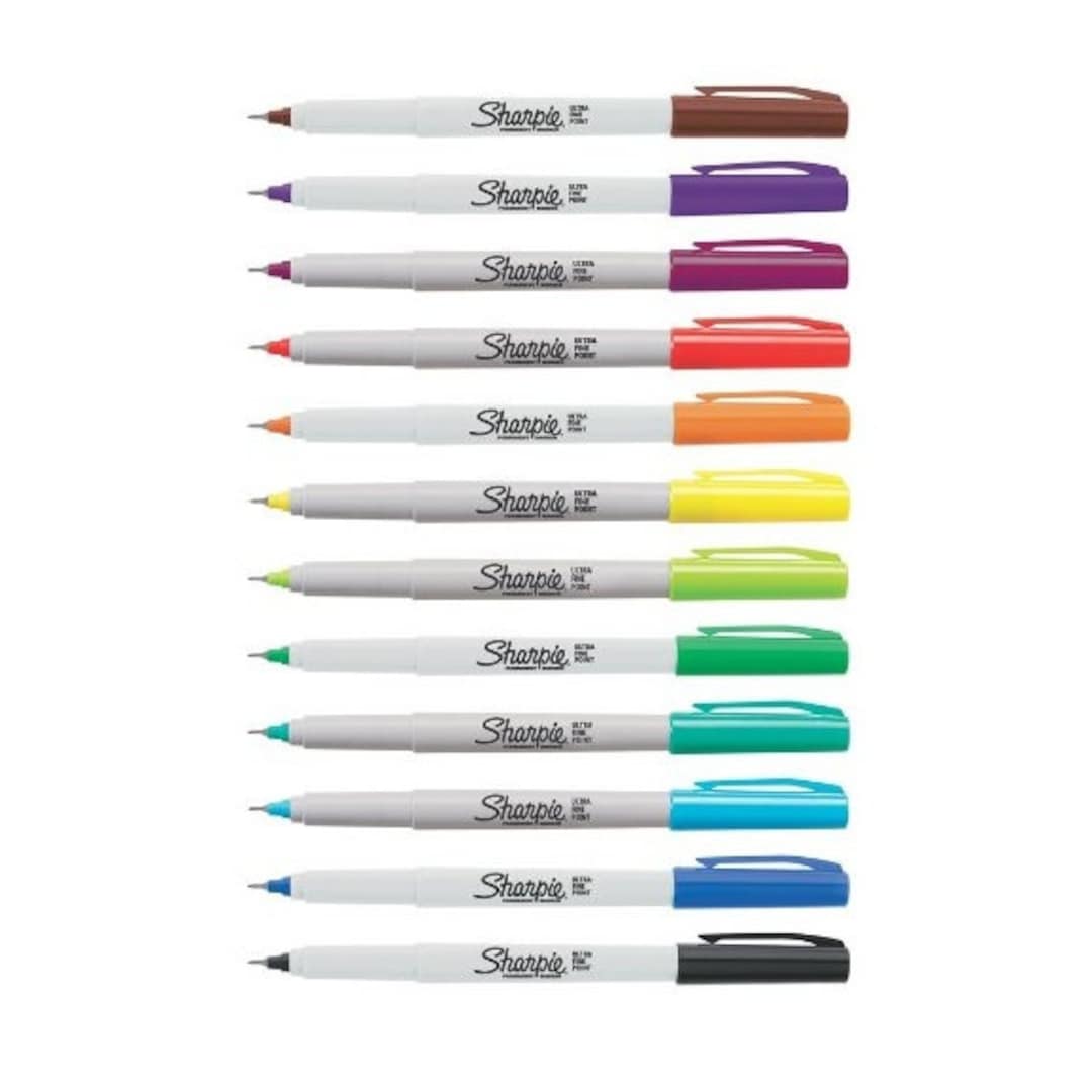 Color Sharpie Ultra Fine Point Permanent Marker, Assorted Colors, 12 ...