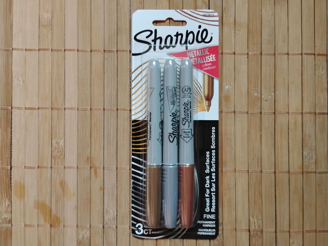 Gold, Silver & Bronze Metallic Sharpie Permanent Markers Fine Point ...