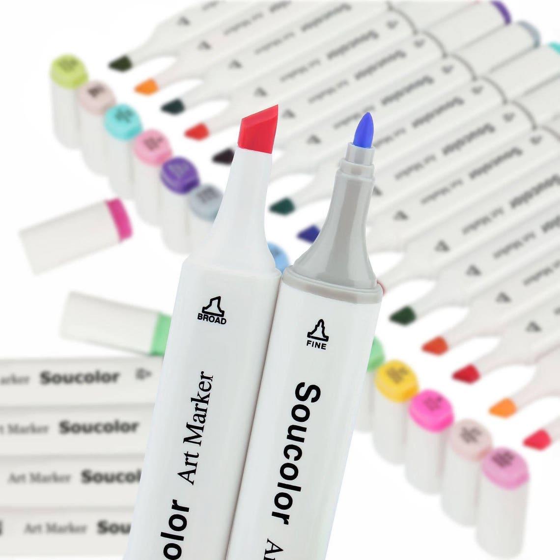 100 Markers Artist Set Set of 100 Marker Pens Twin Dual - Etsy