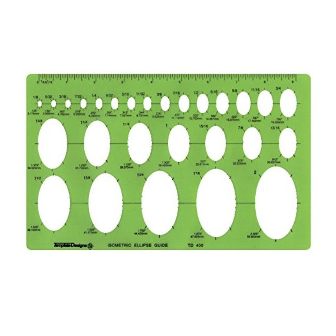 Ellipse Drawing Template Stencil, Isometric Guide; Greeting Cards ...