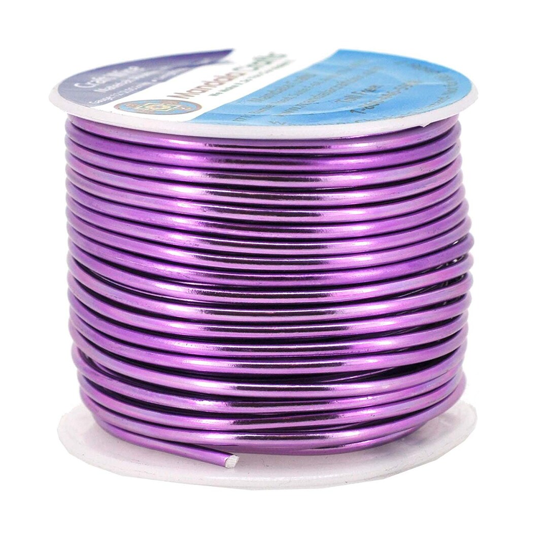 Violet Aluminum Craft Wire, 12 Gauge; Anodized Jewelry Making, Beading ...