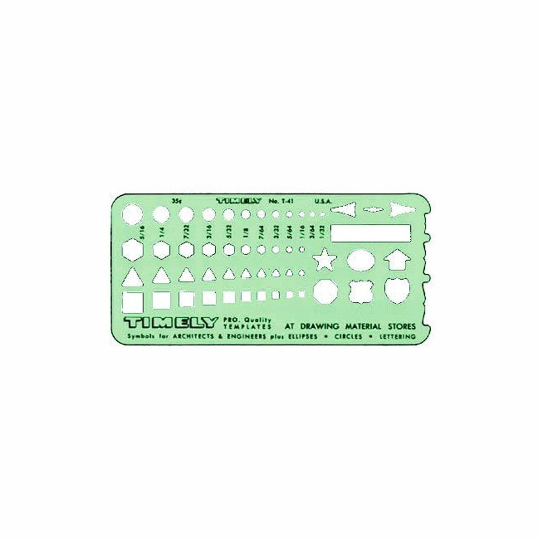 Small Shapes Drawing Template Stencil, Lettering Guide Ruler Bookmark ...
