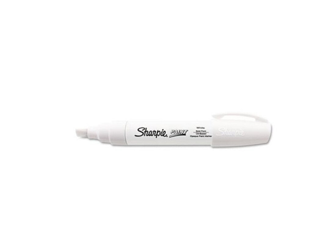 Sharpie Paint White Marker Extra Bold Point Oil Based. Drawing, Packing ...