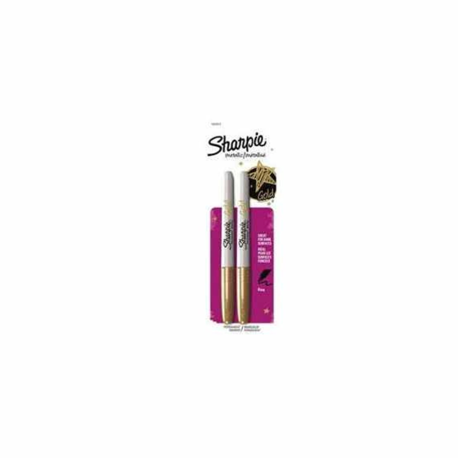 Sharpie Metallic Set of 2 Gold Color Markers Fine Point. Illustration ...
