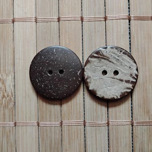 50 Coconut Shell Buttons, 2 Hole, 1 Inch, 25mm Large Wooden Buttons - Etsy