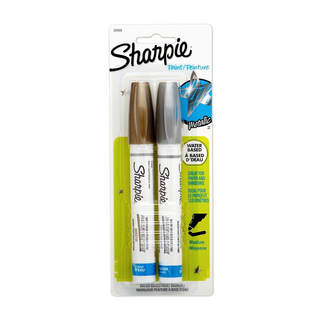 Gold & Silver Metallic Sharpie Paint Pen Markers Medium Point Water ...