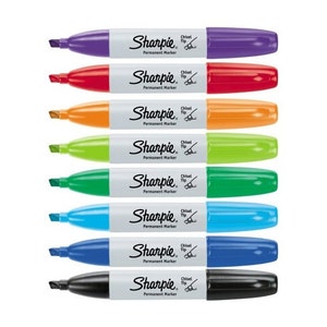 Color Sharpie Chisel Point Assorted 8 Pack; Drawing, Sharpie Coloring ...
