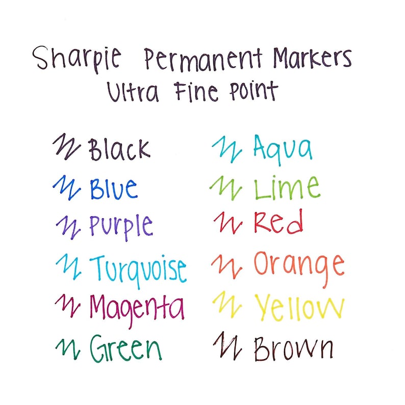 Color Sharpie Ultra Fine Point Permanent Marker Assorted - Etsy