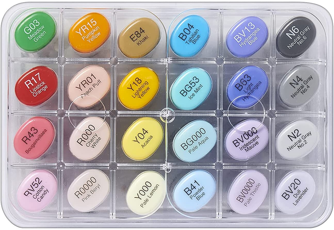 24 Copic Markers Sketch Basic Artist Set Copic Sketch Drawing | Etsy