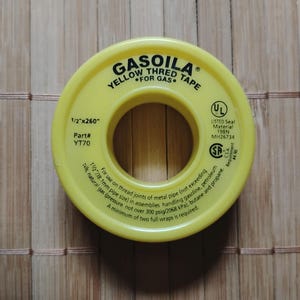 Heavy Duty PTFE Thread Seal Tape, Professional-grade, Gasoila Yellow ...
