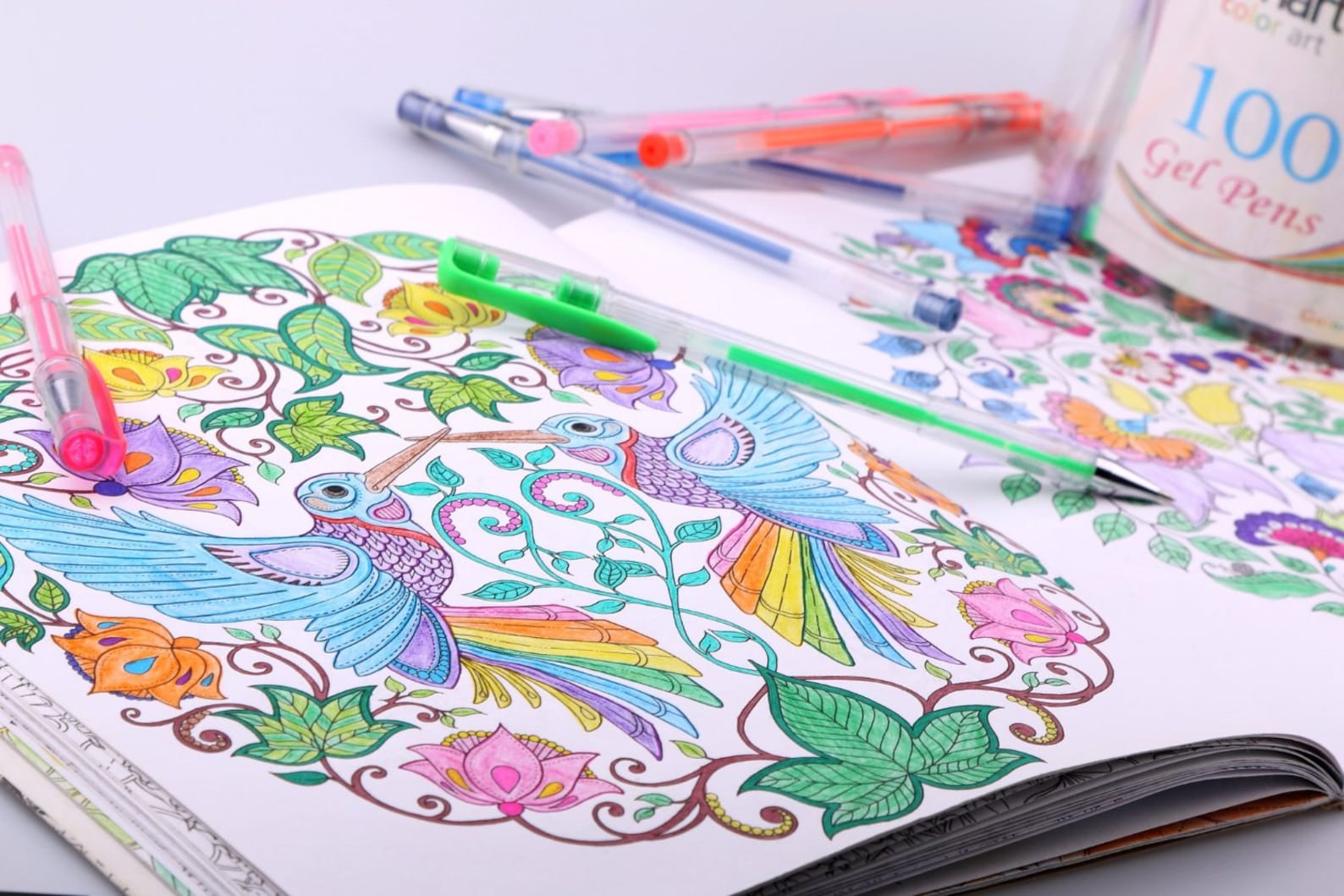 100 Coloring Gel Pens Adult Coloring Books Drawing Bible - Etsy