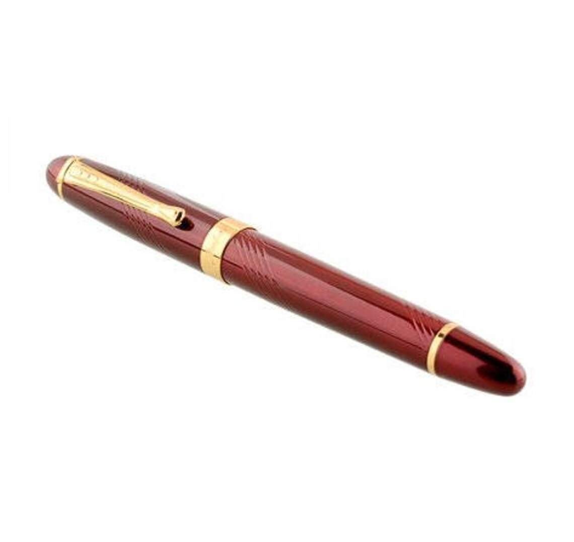 Red Gold Fountain Pen 18K Gold Nib Fountain Ink Pen Penne - Etsy