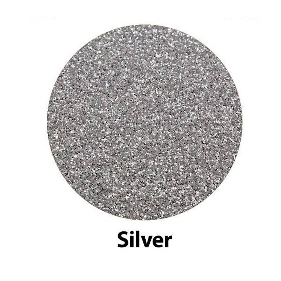 Silver Glitter HTV Iron on Heat Transfer Vinyl for Most Fabrics; Cricut ...