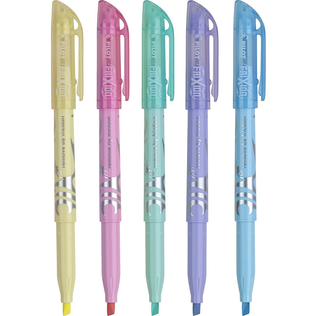 Pilot Frixion Erasable Highlighter, 5 Pastel Colors; Coloring Bible ...