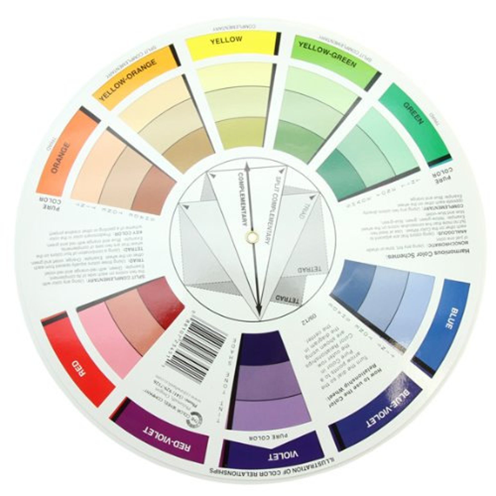 Large Artists Color Wheel, Mixing Guide Great for Matching Colors in ...