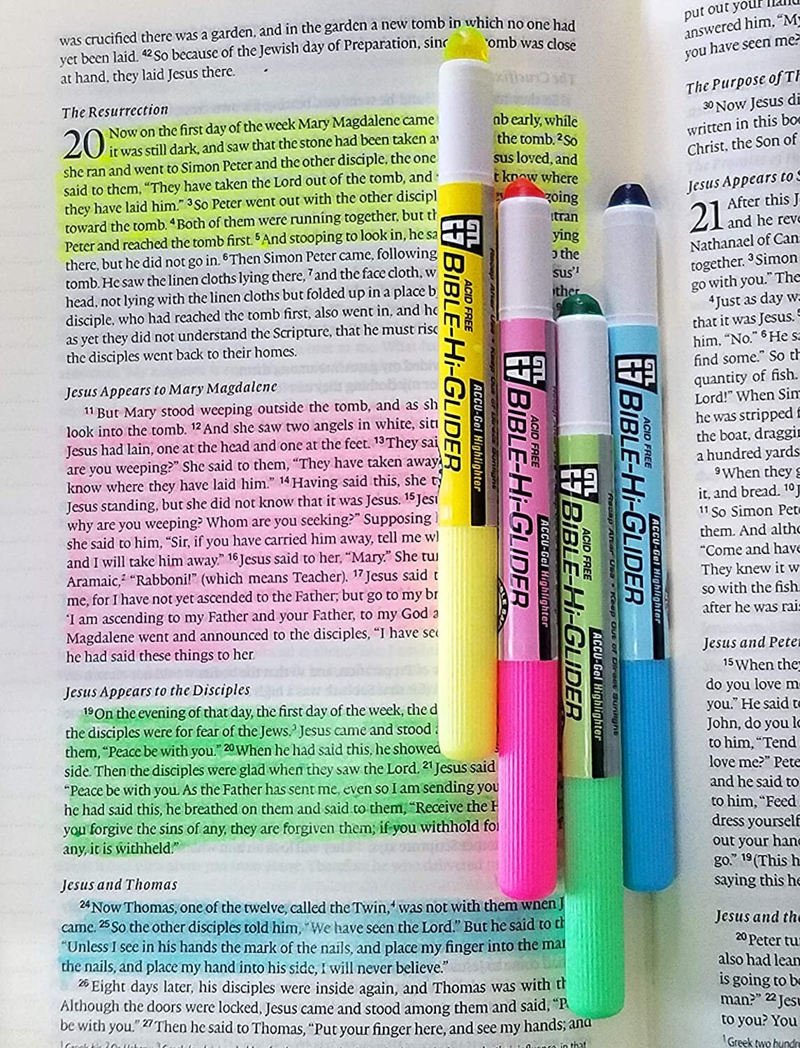 5 Set Bible Study Starter Set, Kit; No Bleed or Smear Bible Safe ...
