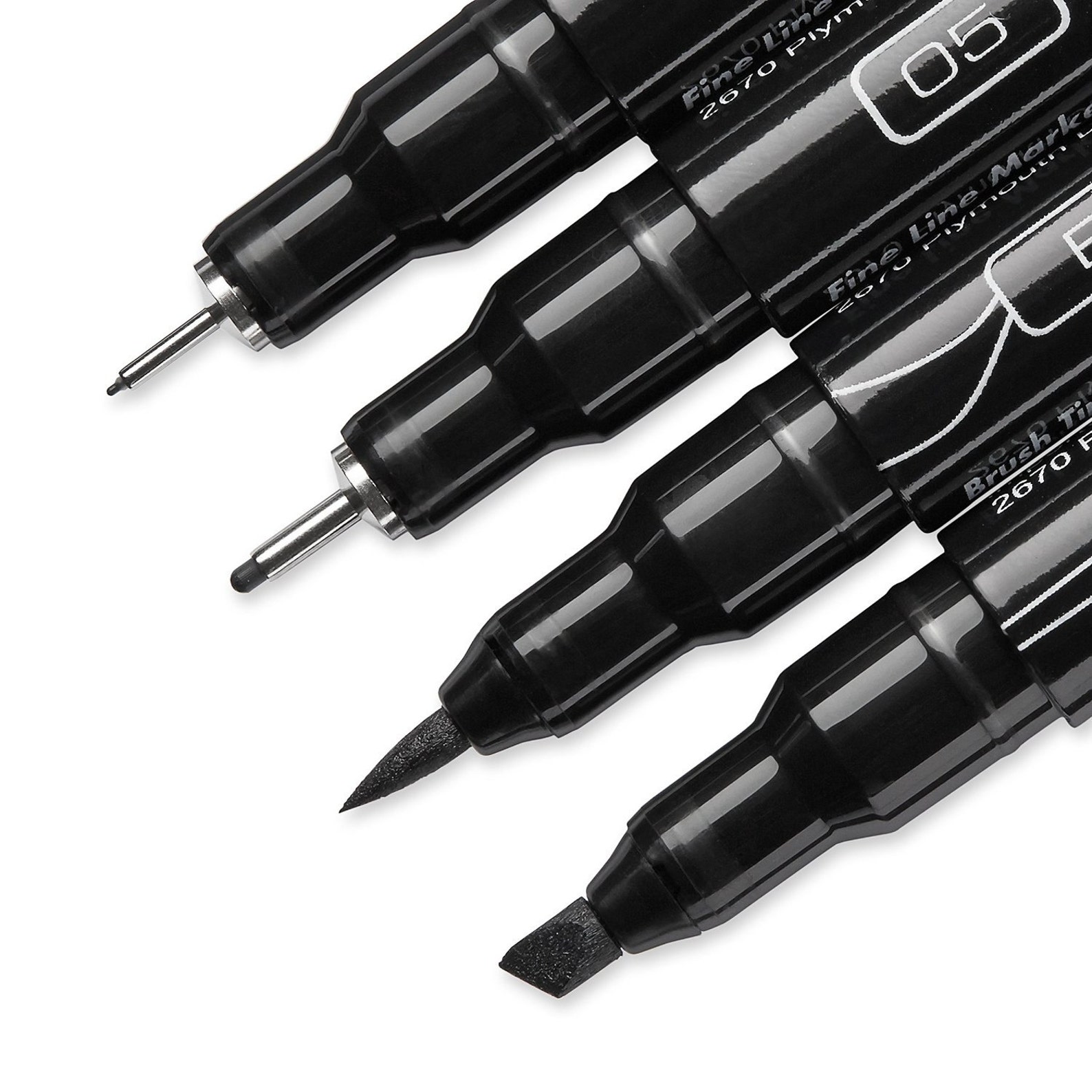 4 Prismacolor Premier Black Color Pens Markers; Fine Tips (005, 05 ...
