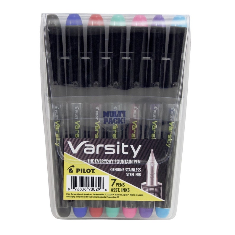 Pilot Disposable Fountain Pens Pilot Varsity 7 Colors | Etsy