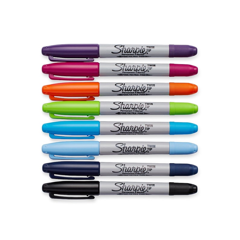 8 Color Sharpie Twin Tip Markers Fine Point Tip and Ultra - Etsy