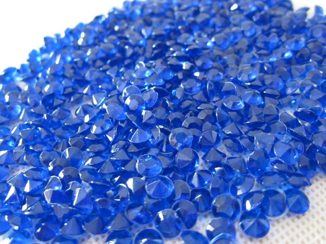 2000 Deep Blue Acrylic Diamonds; Wedding Decorations, Ornaments, Bling ...