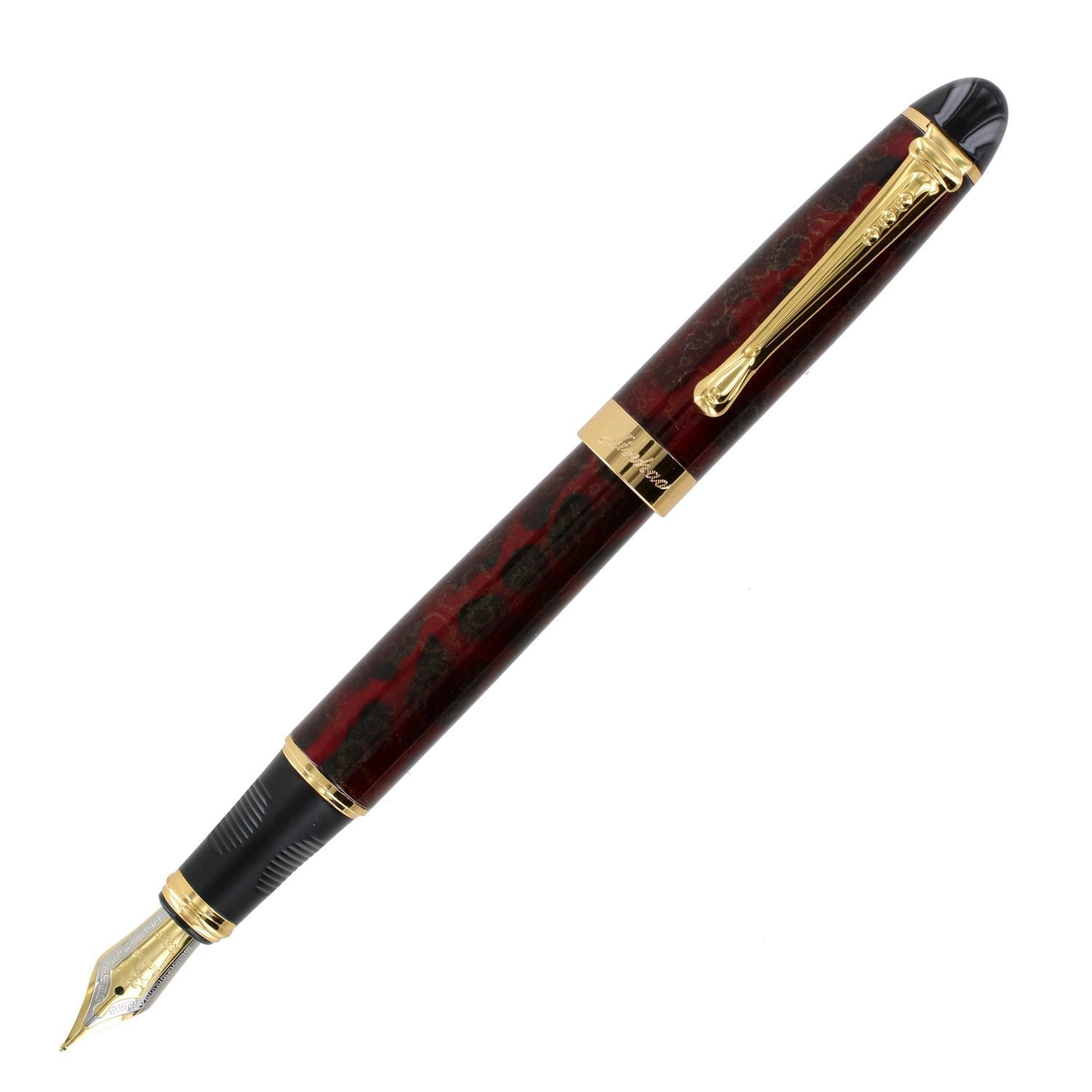 Fountain Pen 18K Gold Nib Red Gold Trim Fountain Pen Ink - Etsy