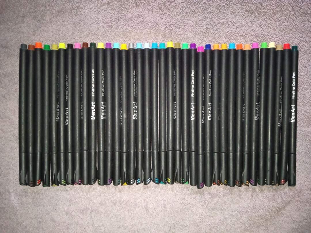 36 Colors Fineliner Pens, Markers; Drawing, Writing, Note Taking ...
