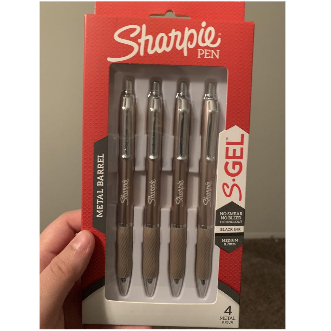 4 Metal Champagne Sharpie S-gel Gel Pens, Medium Point 0.7mm, Champagne ...