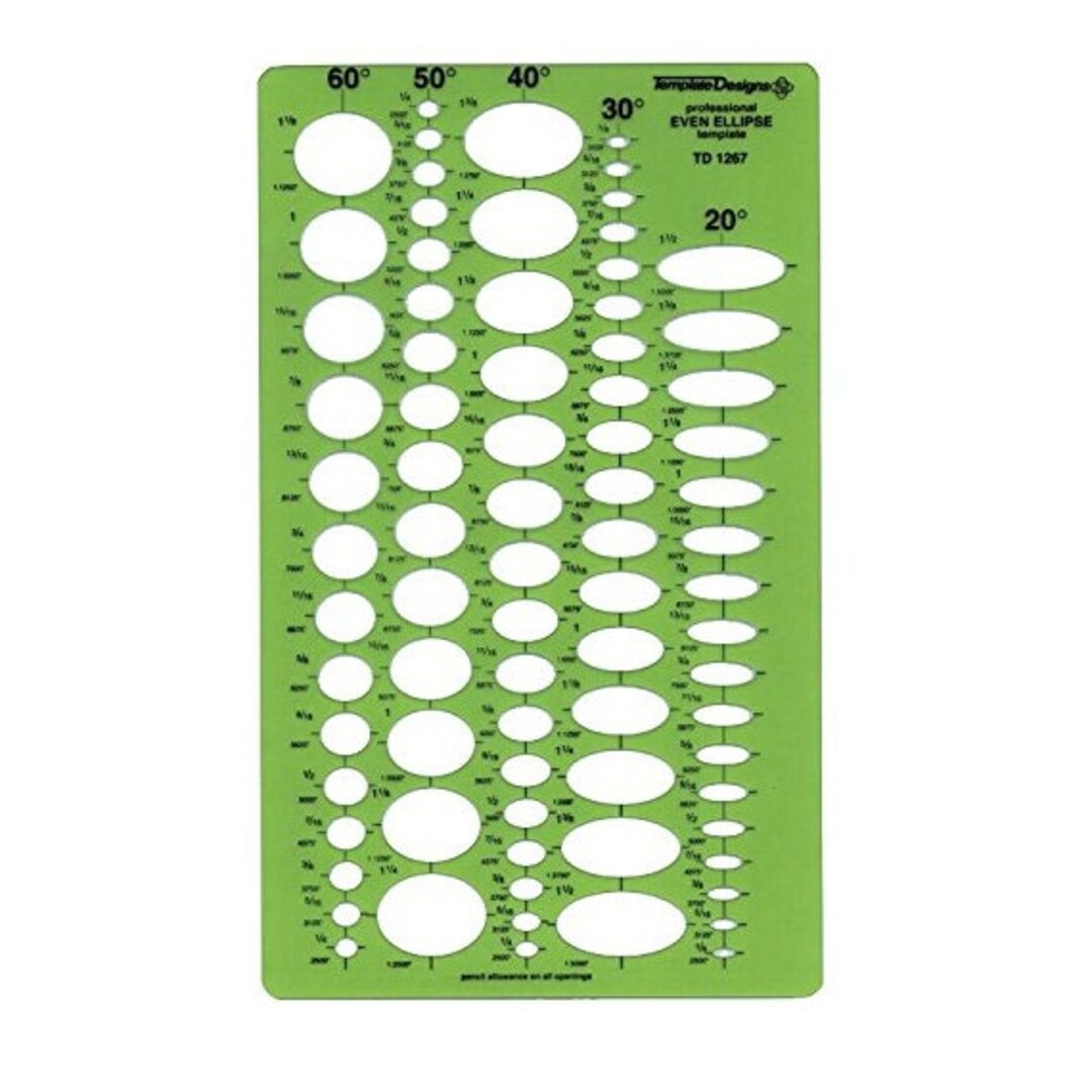 Ellipse Drawing Template Stencil, Lettering Guide; Greeting Cards ...