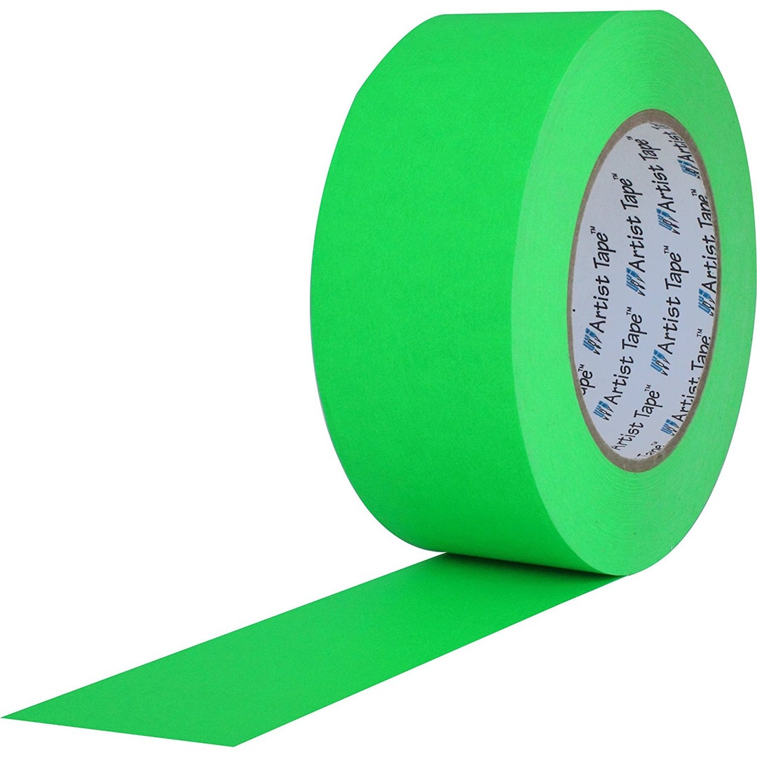 Fluorescent Green ARTIST TAPE Flatback Printable Paper Board Console ...