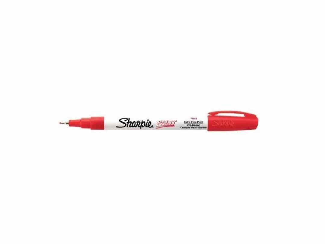 12 Red Sharpie Paint Markers, Oil Based Markers, Sharpie Extra Fine Tip ...