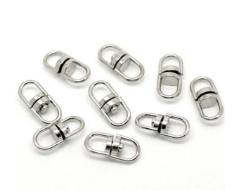 50pcs Gold Swivel Key Ring Connectors Perfect for Key Chain ...