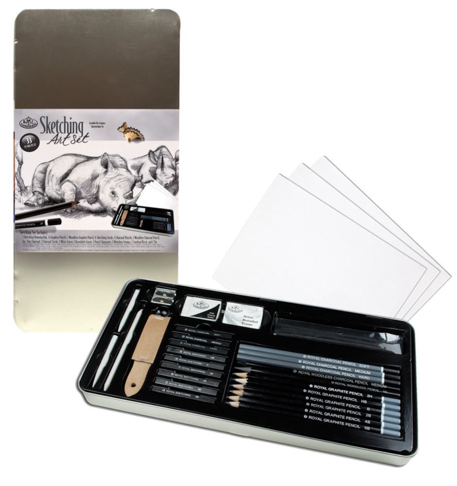 Sketching Art Set Large Tin Drawing Pencil Art Gift Set - Etsy