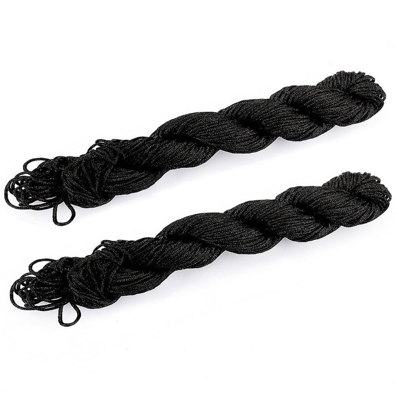 2 Pack of Black Polyester Nylon Beading Knotting Cord Jewelry. - Etsy