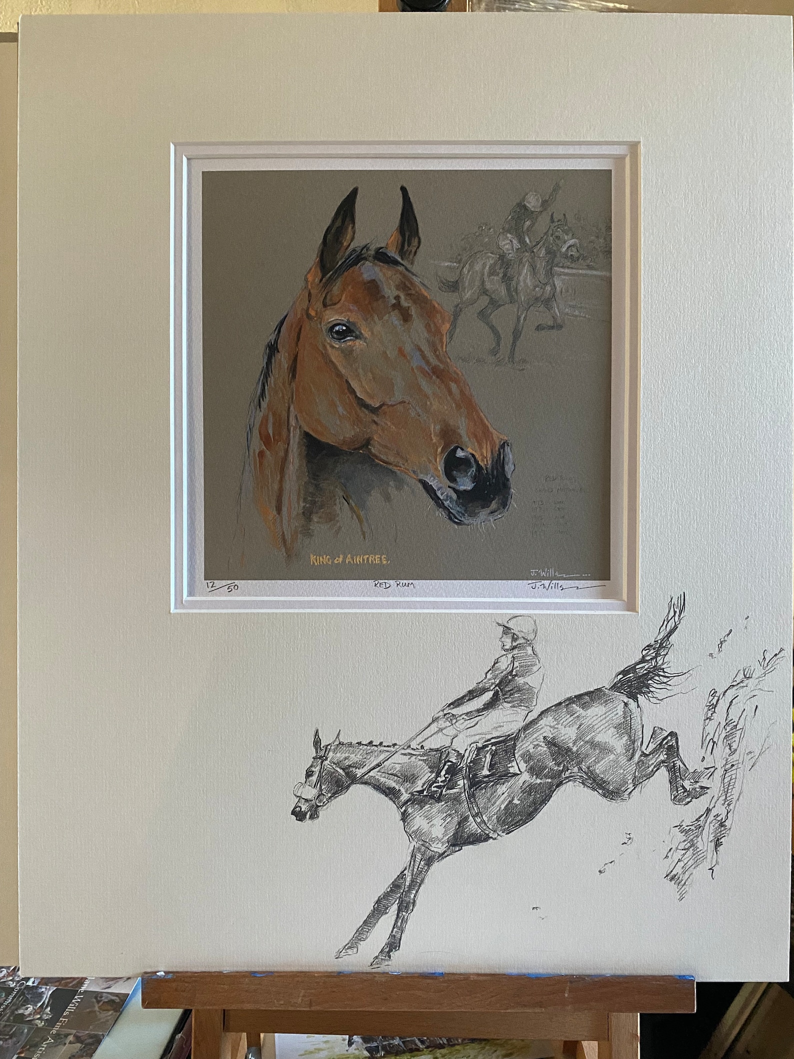 King of Aintree . Limited Edition Signed Fine Art Print. Signed . Horse ...