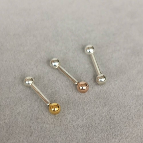Minimal Silver Ball Helix Earring 18g/16g Threadless - Etsy