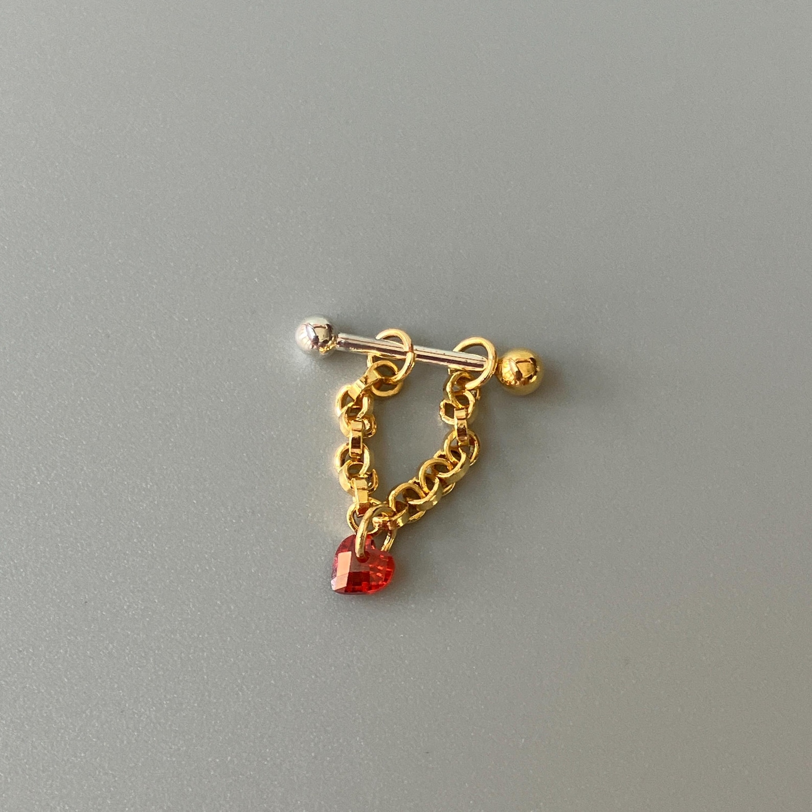 16G Gold Chain Attachment Conch Stud Orbital Chained Piercing Linking ...