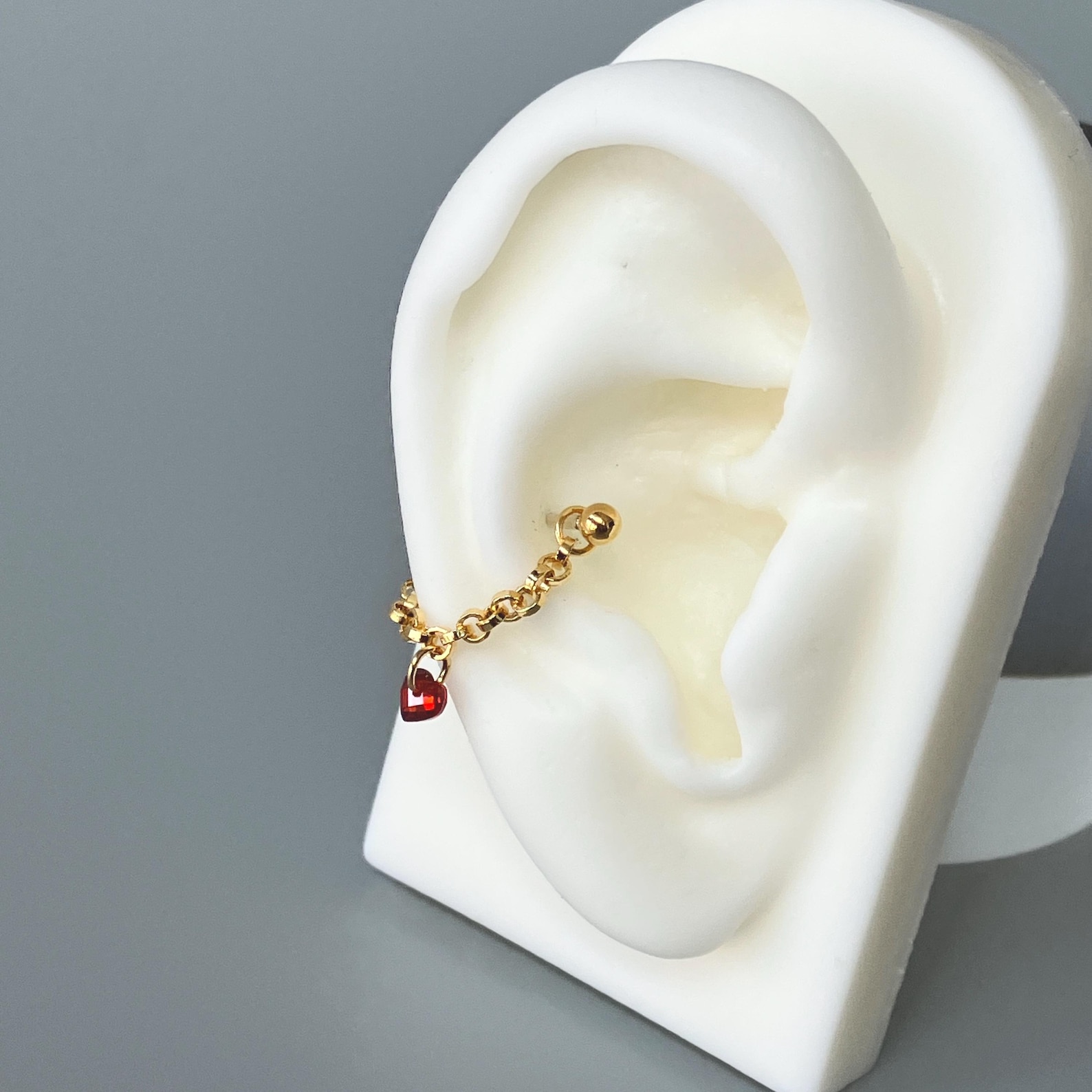 16G Gold Chain Attachment Conch Stud Orbital Chained Piercing Linking ...