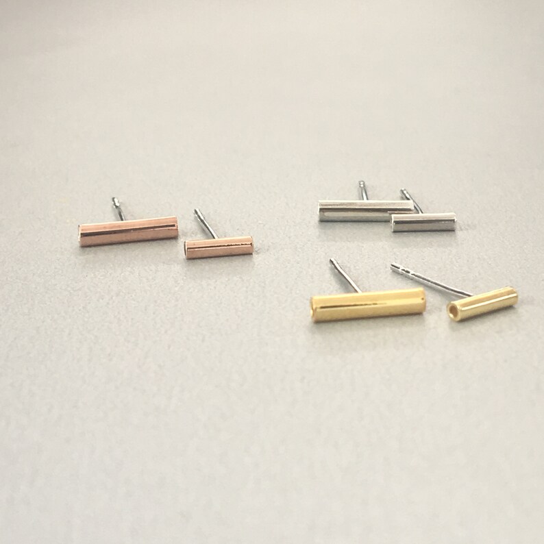 Bar Helix Stud Earring Line Helix Earring Cartilage Piercing - Etsy