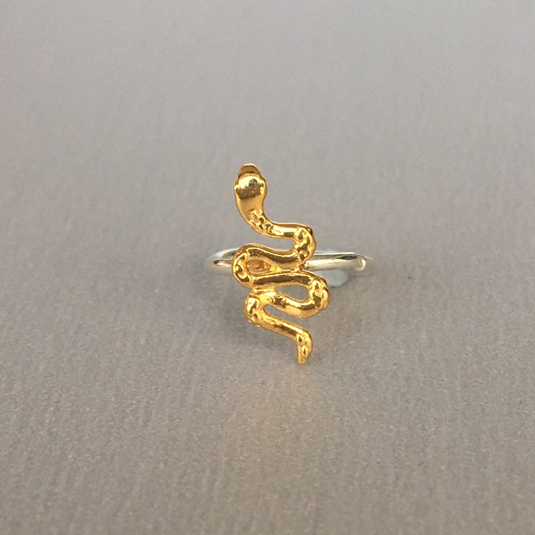 18 Gauge Gold Snake Helix Hoop Piercing Earring Cartilage Hoop Piercing ...