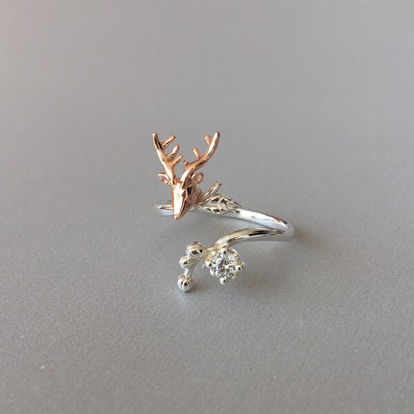 Deer Antler Ring - Etsy
