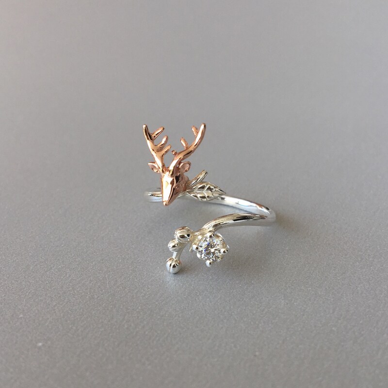 Deer Antler Ring - Etsy