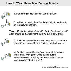 16G Minimalist Pearl Tragus Stud Bride Helix Earring Cartilage Piercing ...