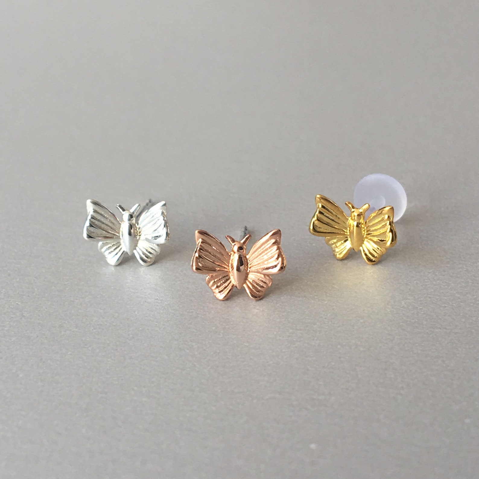 Tiny Butterfly Helix Earring Tragus Earring Sterling Silver Piercing ...