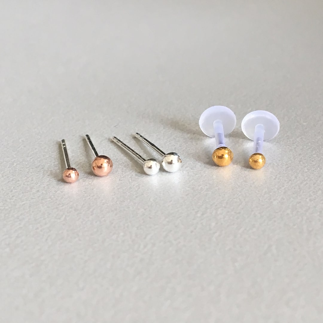 16G Tiny Silver Ball Tragus Stud Small Forward Helix Earring Cartilage ...
